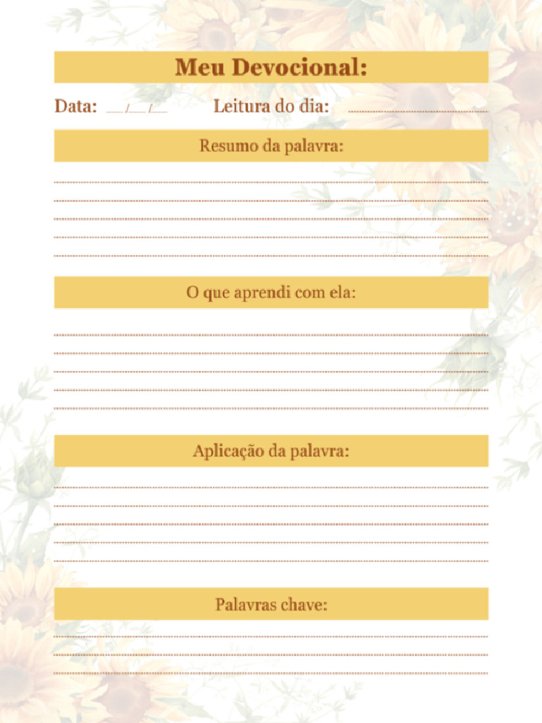 Planner Devocional | PDF