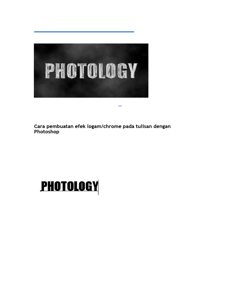 Tutorial Efek Teks Chrome di Photoshop | PDF