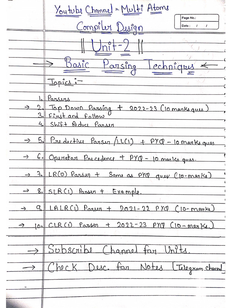 Cd Unit 2 Oneshot Notes Pdf