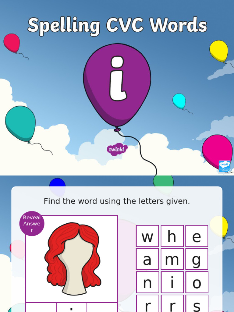 CVC Words I Spelling Powerpoint | PDF