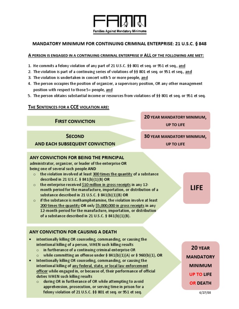CCE Violations and Sentencing Guidelines | PDF