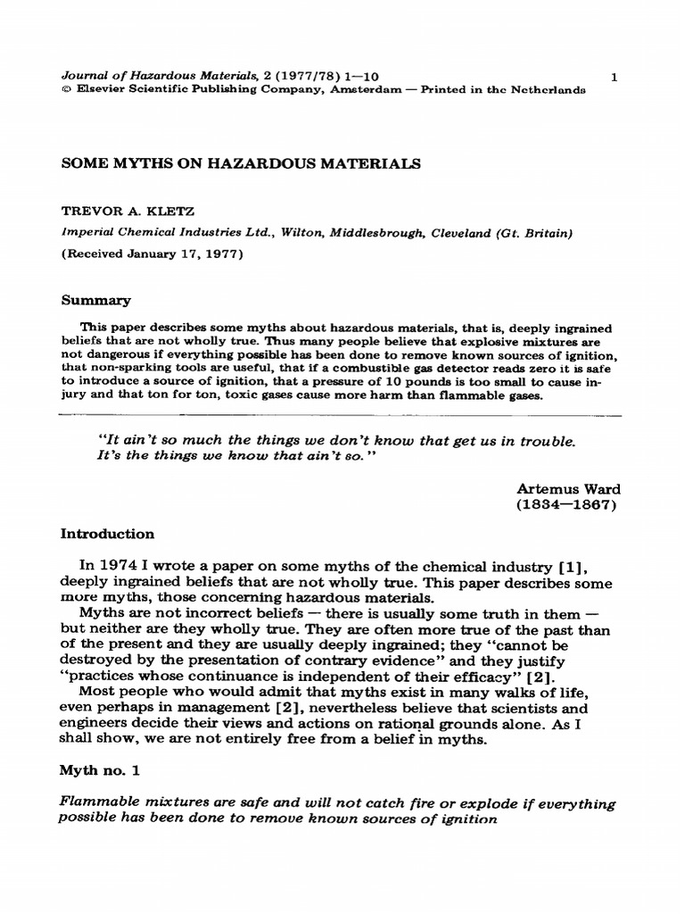Journal of Hazardous Materials, 2: I Wrote | PDF | Home & Garden