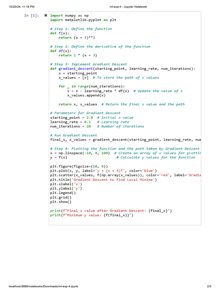 Ml-Exp-4 - Jupyter Notebook | PDF | Mathematics Of Computing ...