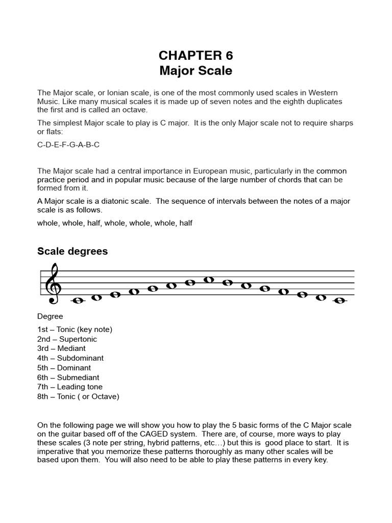 6-1 Major Scale Chapter Intro | PDF