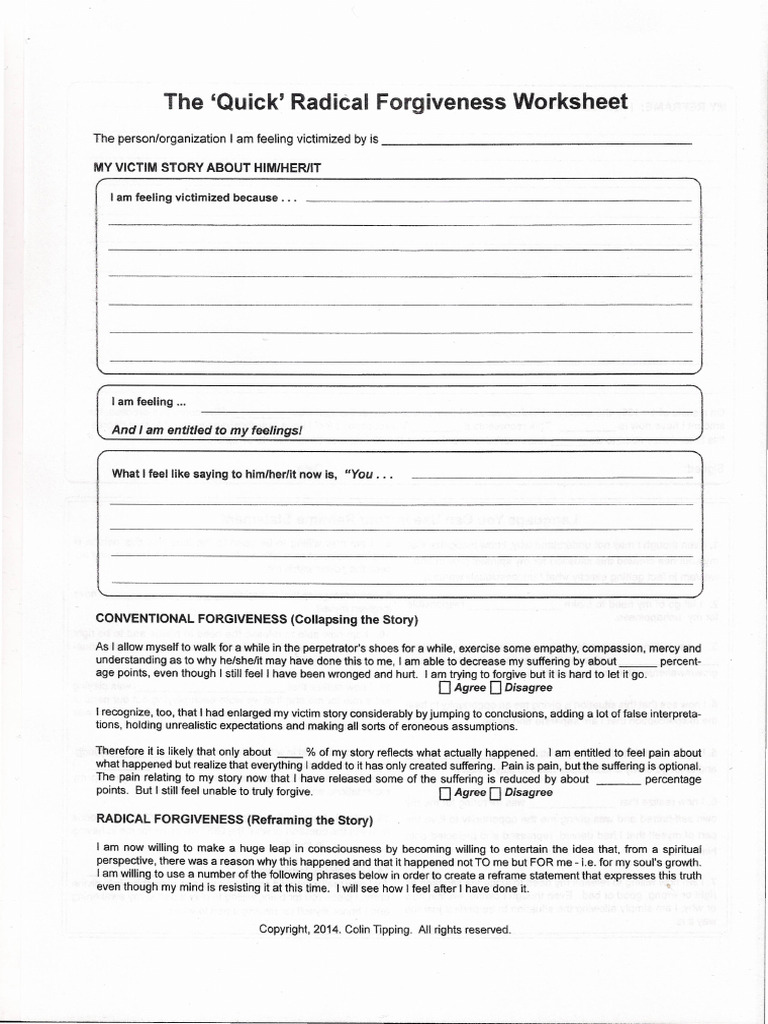 Quick Radical Forgivness | PDF | Forgiveness | Psychological Concepts
