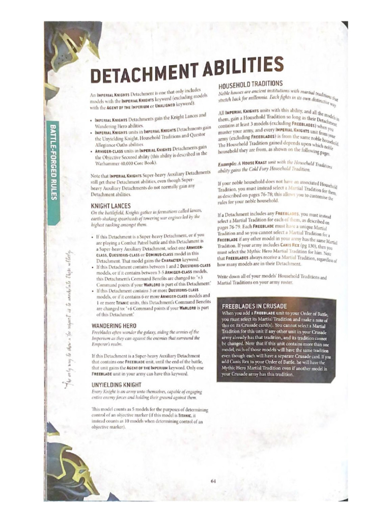 Codex Imperial Knights 9th Photoscan | PDF