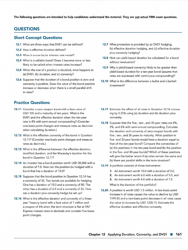 Chap17 Interest Rate Risk-Exs | PDF