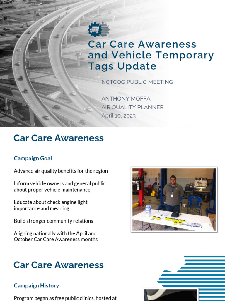 Car Care Awareness & Temporary Tags Update | PDF | Car | Vehicles