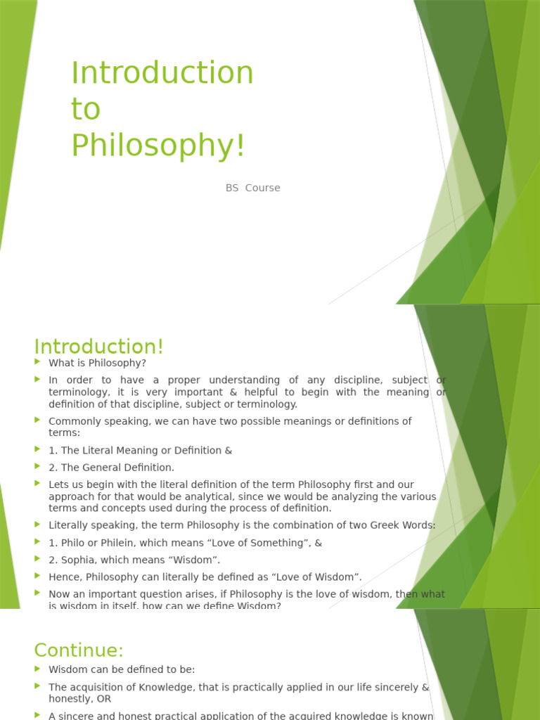Introduction To Philosophy! | PDF | Knowledge | Reason