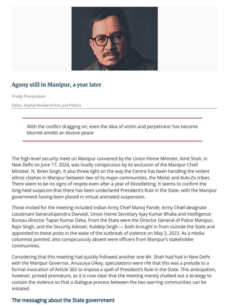 Agony Still in Manipur, A Year Later: The Messaging About The State ...