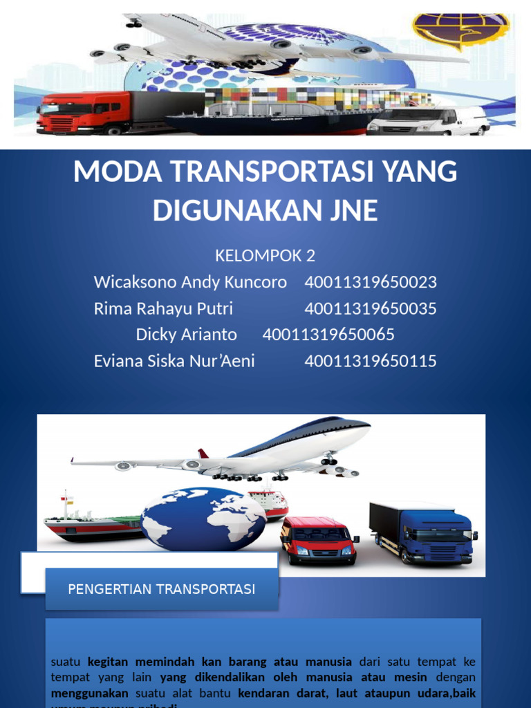Moda Transportasi Yang Digunakan Jne | PDF | Bisnis | Sains & Matematika