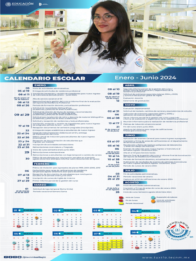 CalendarioEscolar TecTuxtla EJ24 | PDF