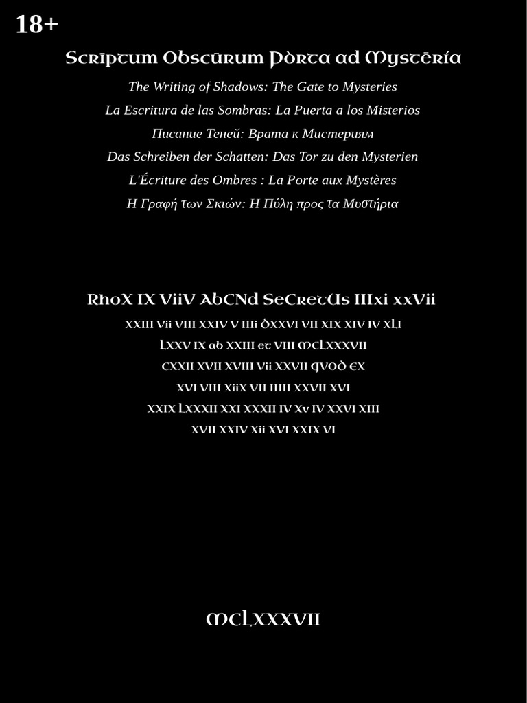 Scriptum Obscurum Porta Ad Mysteria | PDF | Mysticism