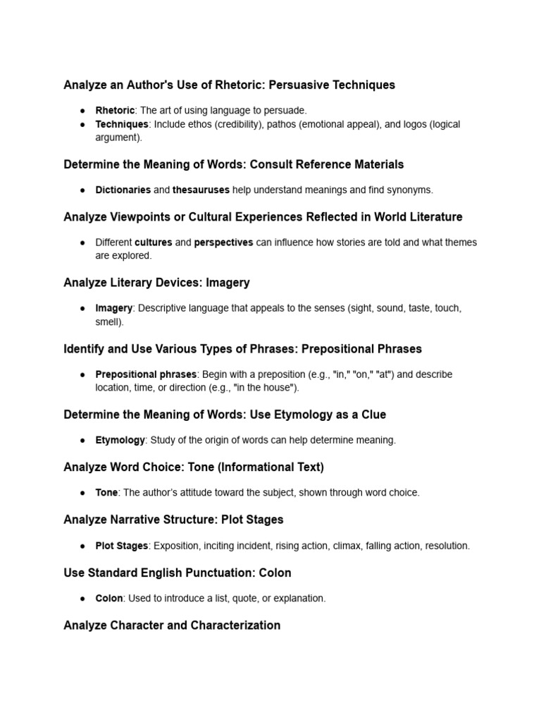 English Stuff We Will Be Learning | PDF | Word | Semantics