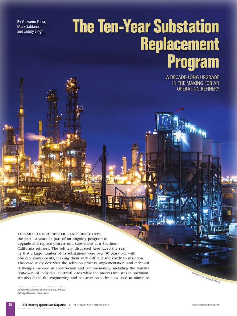 The Ten Year Substation Replacement Program | PDF | Electrical ...