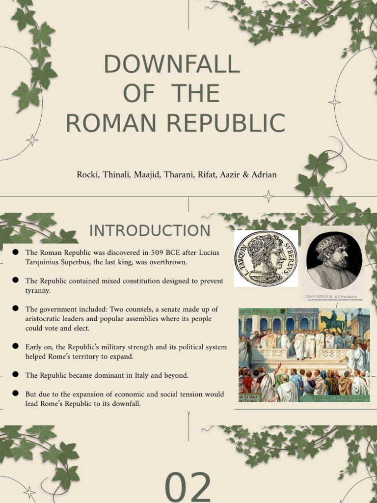 Downfall of Roman Republic - History Presentation | PDF | Roman ...