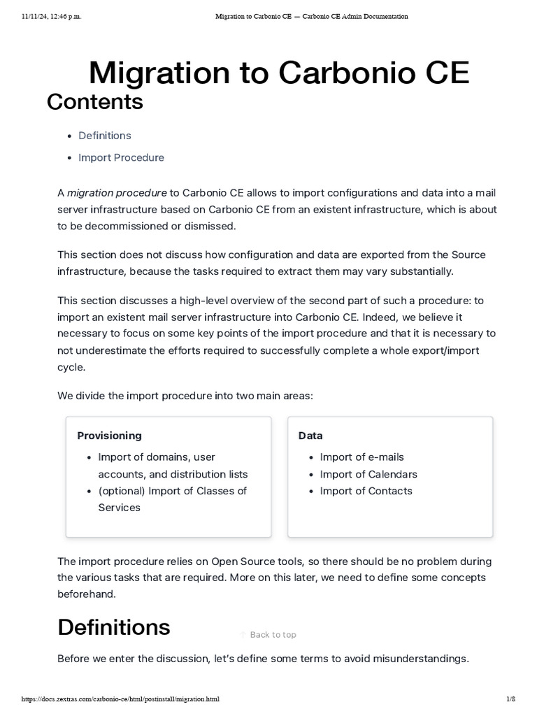 Zimbra to Carbonio CE Migration Guide | PDF | Computing | Computer Science