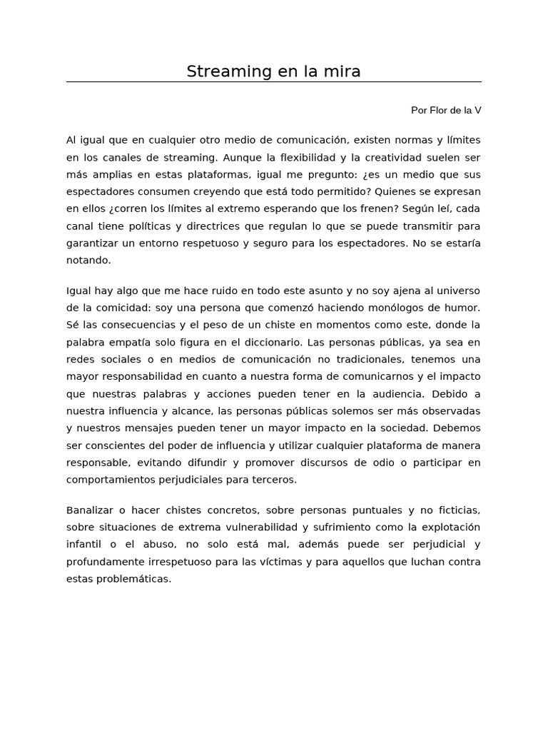 Streamers en La Mira | PDF | Ciencias sociales | Bienestar