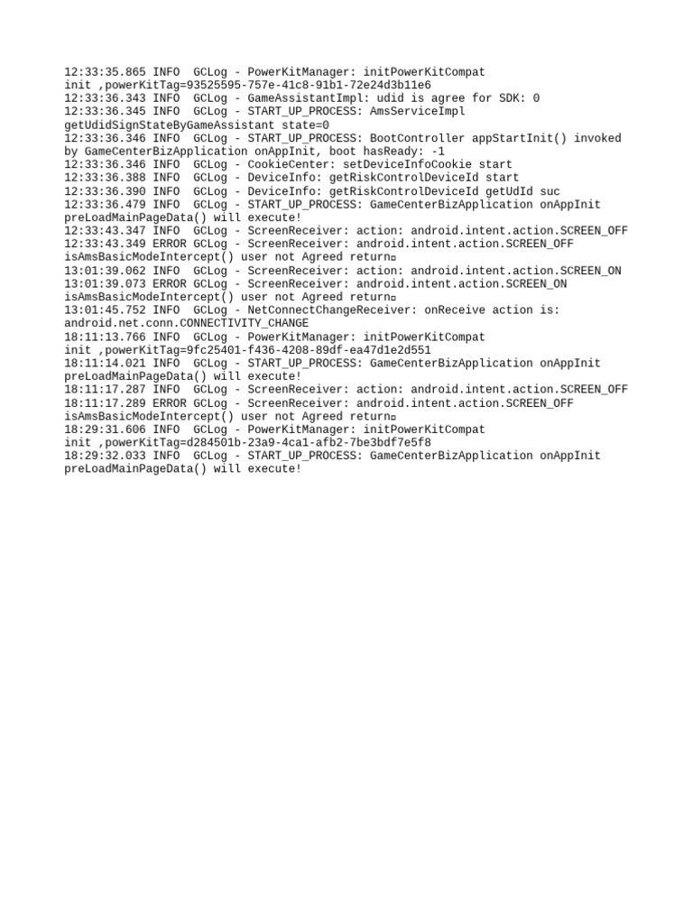 GameCenter Startup & PowerKit Logs | PDF | Games & Activities | Computers