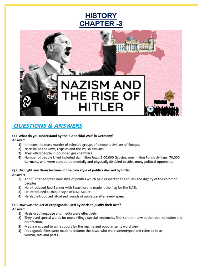 Nazism and The Rise of Hitler | PDF | Nazi Germany | Adolf Hitler