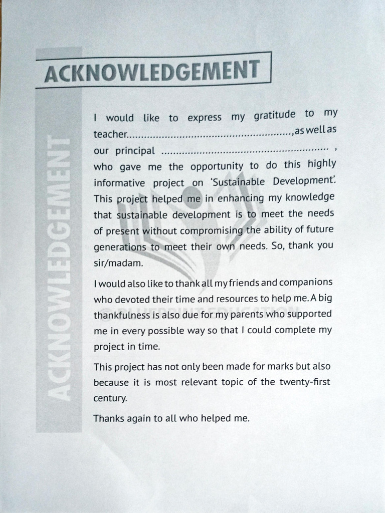 Acknowledgement & Content | PDF