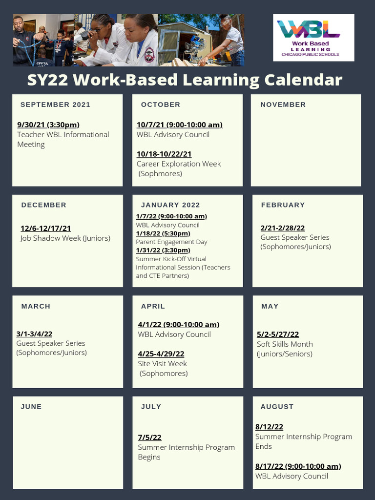 SY22 WBL Calendar | PDF