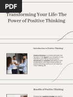 The Power of Positive Thinking | PDF | Optimism | Mindset