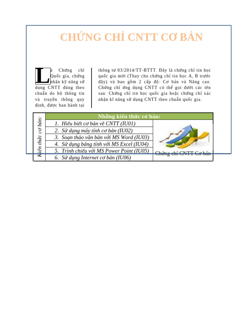 Chứng Chỉ Cntt Cơ Bản | PDF
