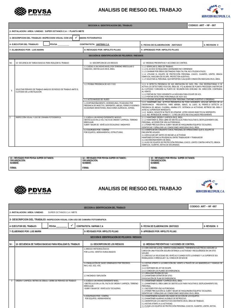 Art 007 Inspeccion Visual | PDF