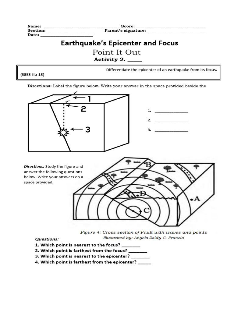 Earthquake Activities Epicenter Focus Active and Inactive | PDF