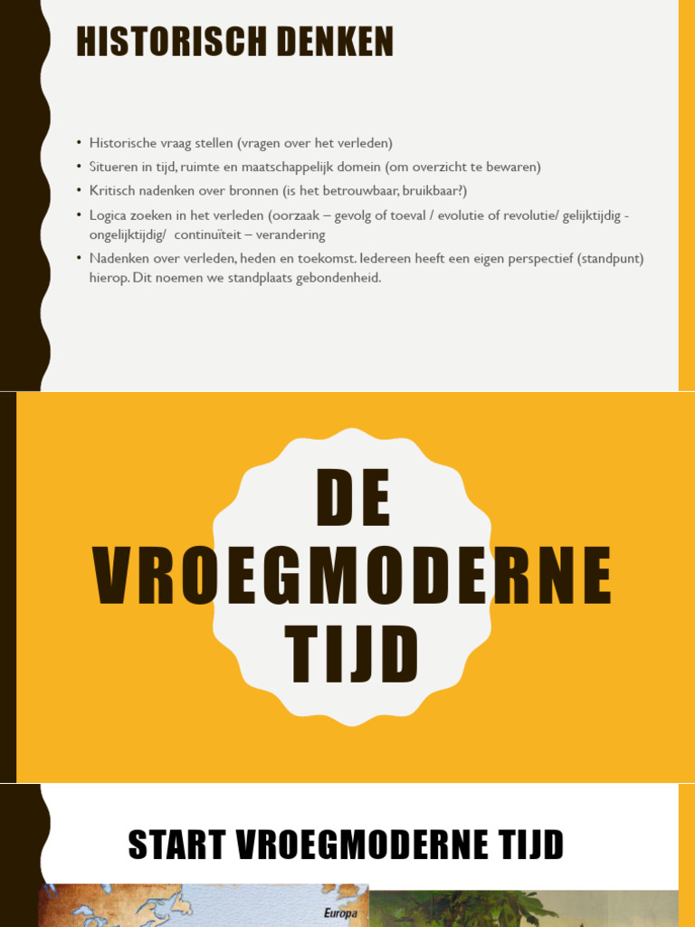 Vroegmoderne Tijd + Ontmoetingen in de Nieuwe Wereld | PDF