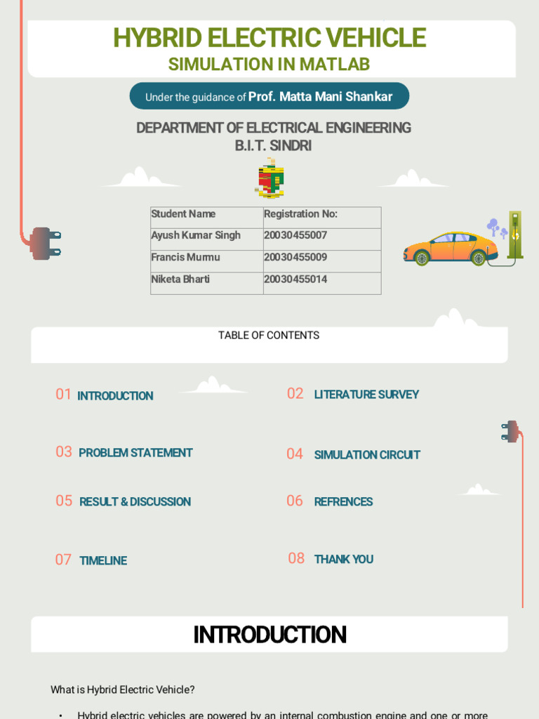 Hybrid Electric Vehicle: Simulation in Matlab | PDF | Hybrid Vehicle ...