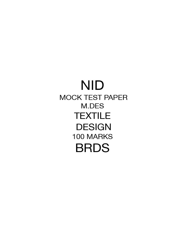 Textile Design Nid Mock Paper Mdes | PDF | Business | Lifestyle
