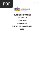 Forms of Ownership Notes GR10 2024 | PDF | Partnership | Sole ...