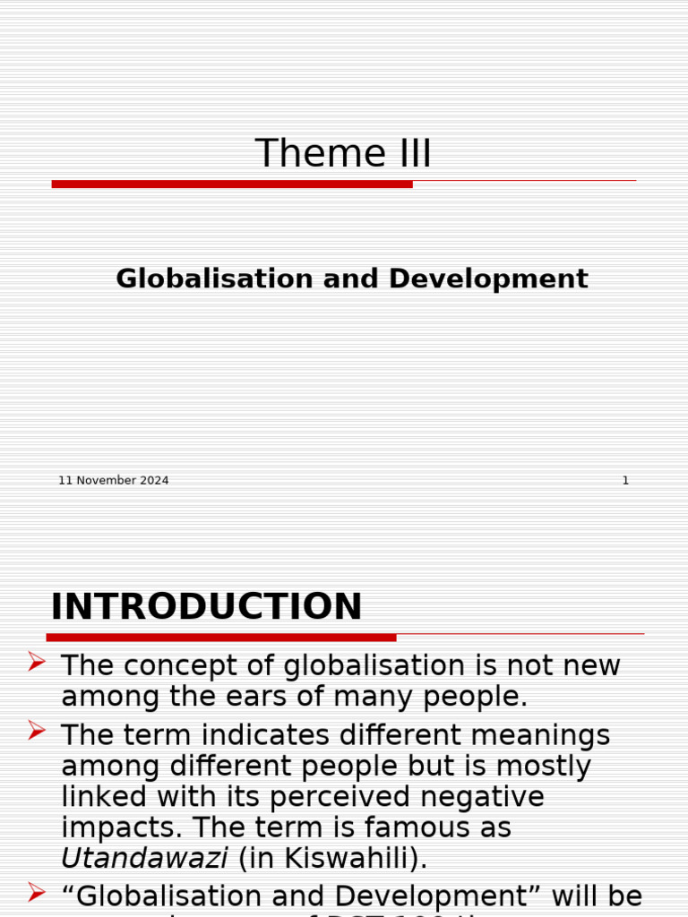 DST 100 III Globalisation and Development - Sem 2, 2021-2022 | PDF | Globalization | Foreign ...