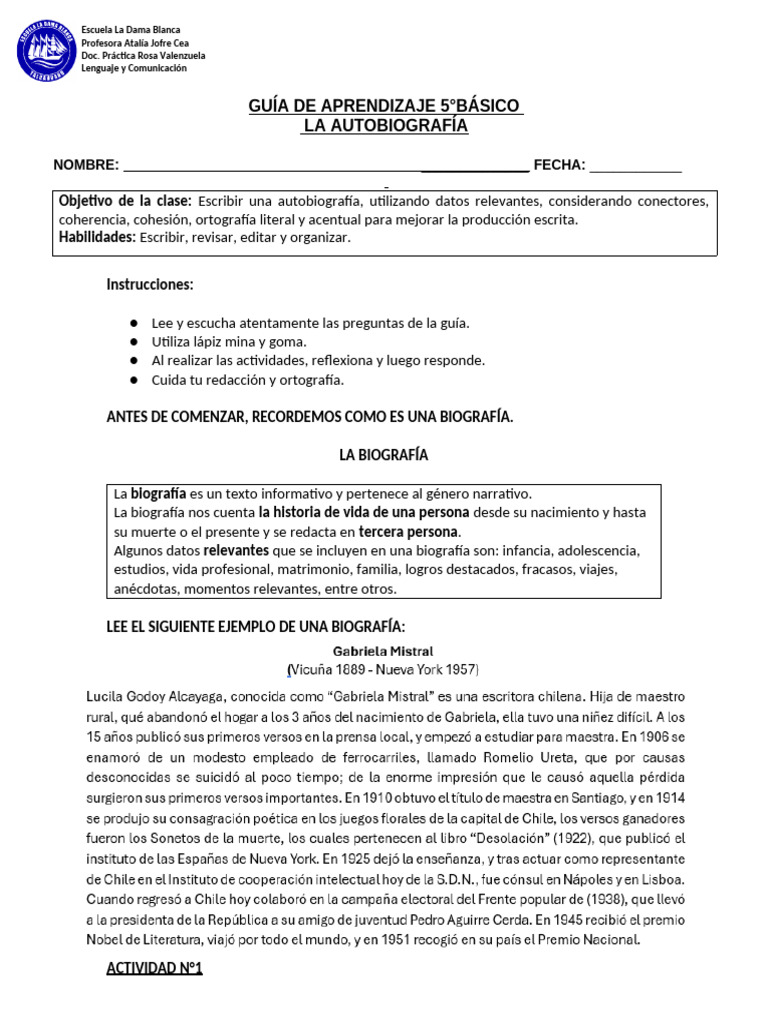 Guía para Escribir tu Autobiografía | PDF | Nelson Mandela | Autobiografías
