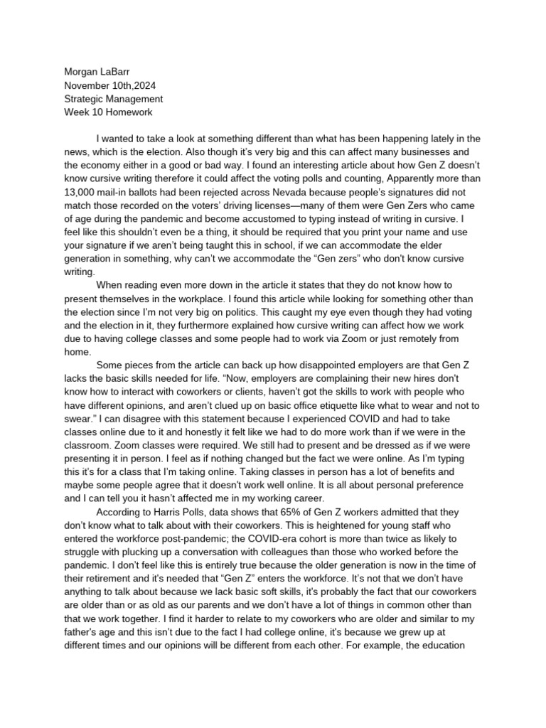 Strategic Paper | PDF | Career & Growth