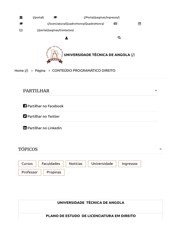 Plano de Estudo em Direito - UTANGA | PDF | Justiça | Crime e Violência