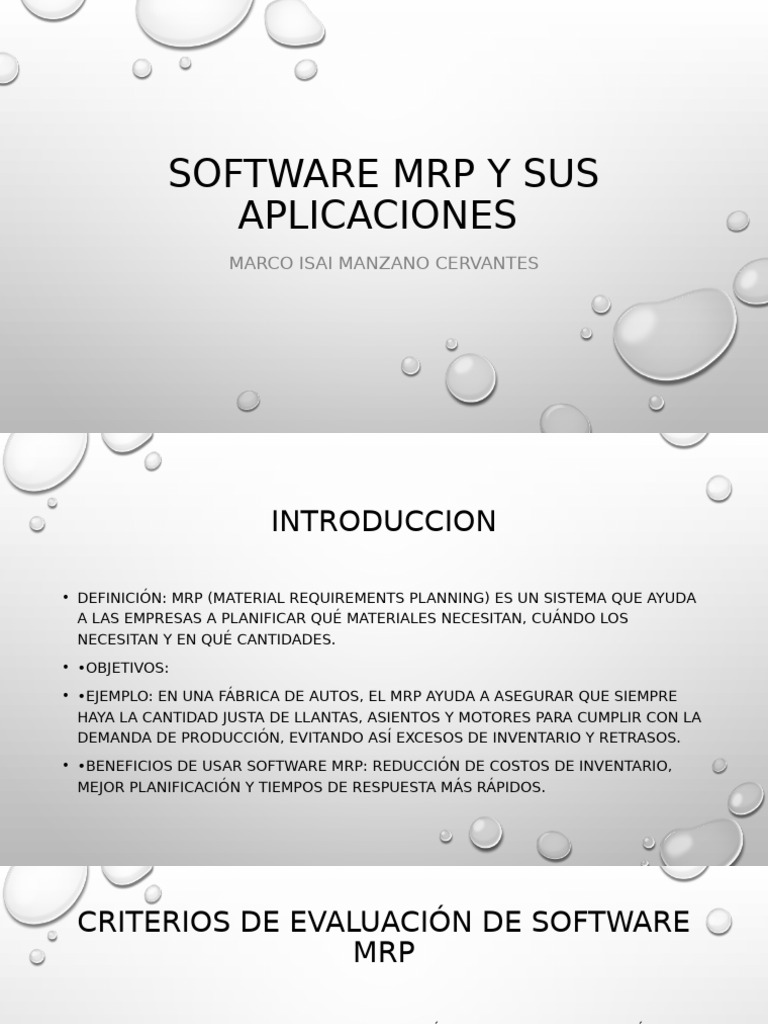Comparativa de Software MRP para Empresas | PDF | Software | Informática