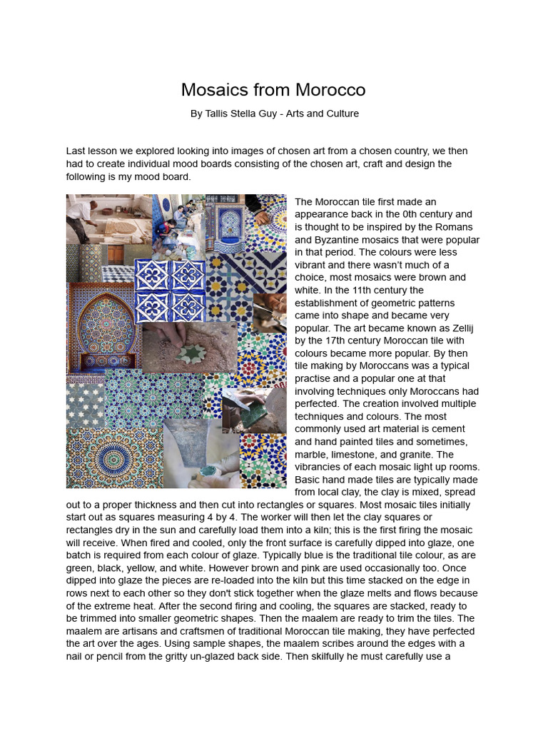 Arts and Culture - Mosaics | PDF | Tile | Building Materials