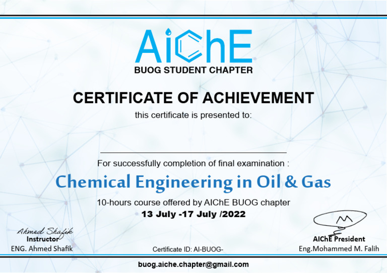 AIChE Certificate Signed | PDF