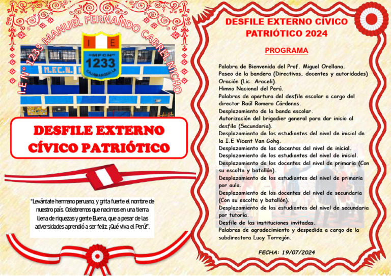 Programa Desfile Interno 2024 | PDF