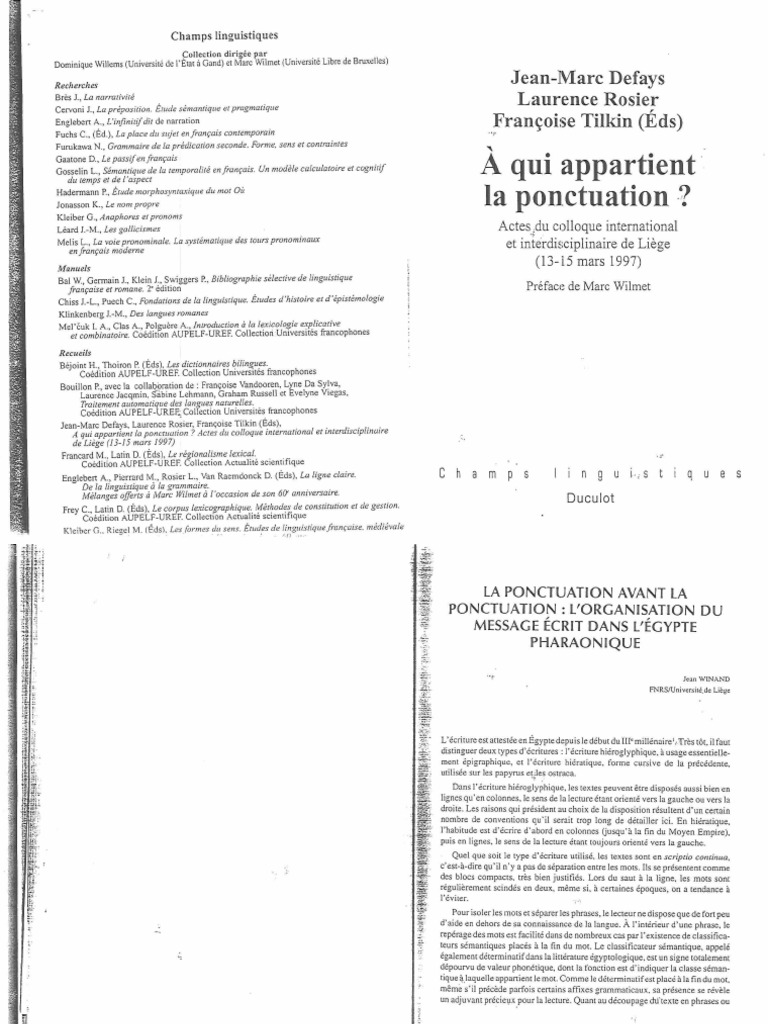 La Ponctuation Avant La Ponctuation Orga | PDF