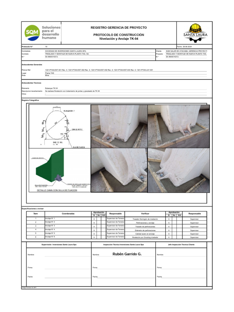 Protocolo Placa Niveladora | PDF