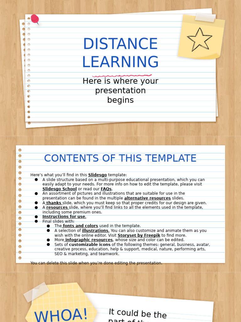 Distance Learning XL by Slidesgo | PDF