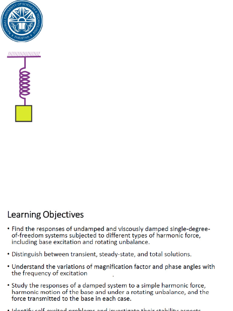 Harmonic Force Vibration SDOF Damped System | PDF | Damping | Motion ...