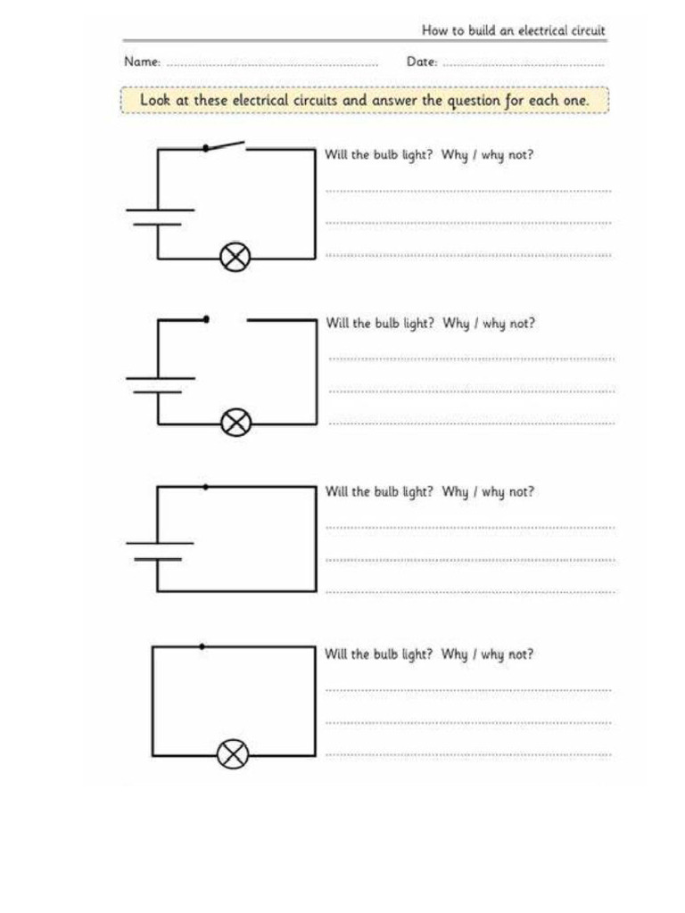 Electric Circuits Worksheets | PDF