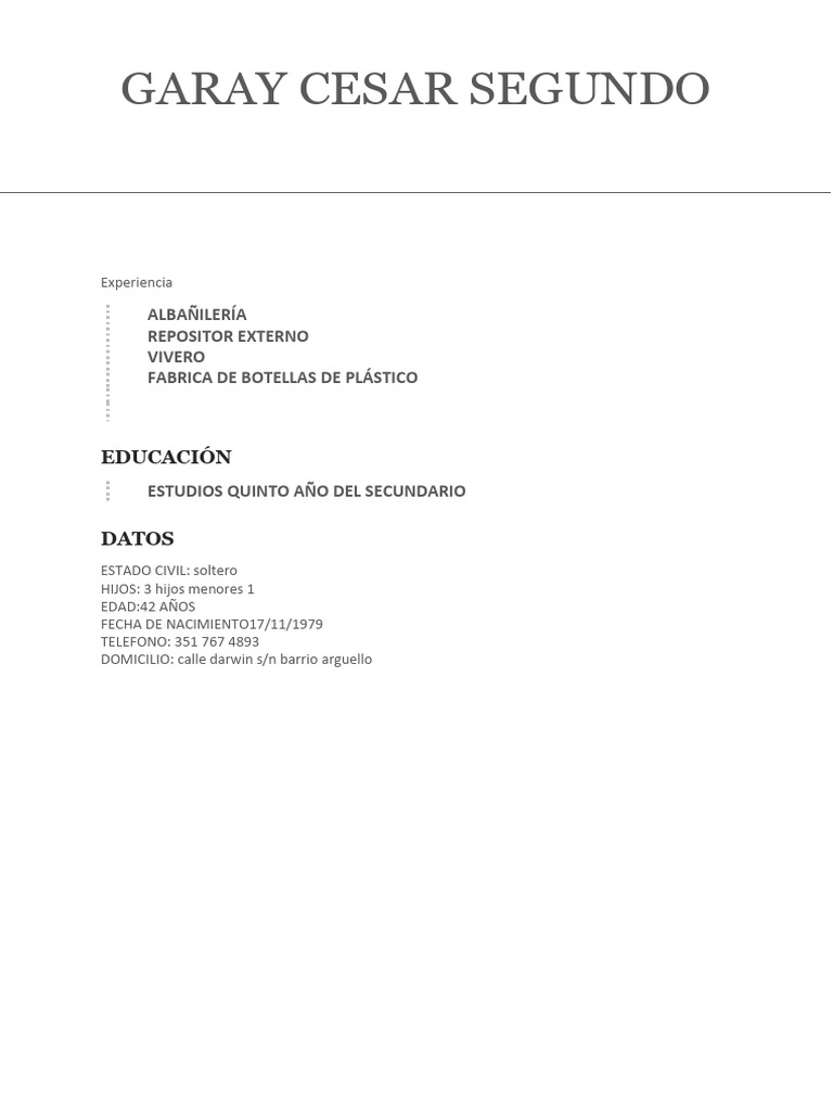 Garay Cesar Segundo | PDF