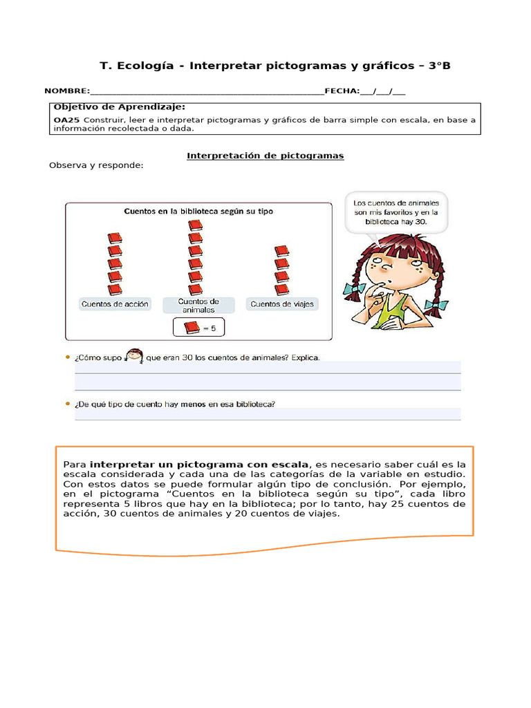 Interpretación de Pictogramas y Gráficos | PDF