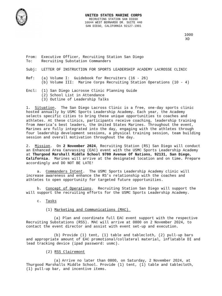 2 Nov 24 San Diego Lacross Clinic Loi Draft | PDF | United States ...